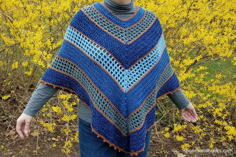 Denim patchwork poncho – Spoons & Hooks: Crochet patterns